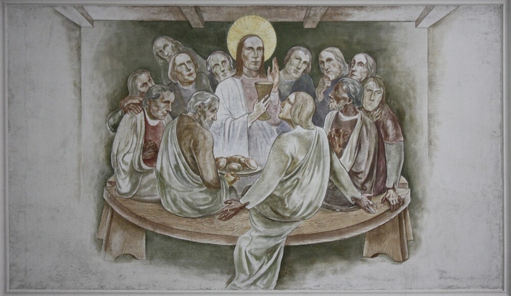 Einzug der Kommunionkinder vom Vereinshaus mit dem Musikverein, Erstkommunion, mitgestaltet vom ...